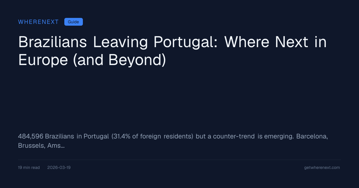 Brazilians Leaving Portugal 2026: Barcelona, Amsterdam, Brussels ...