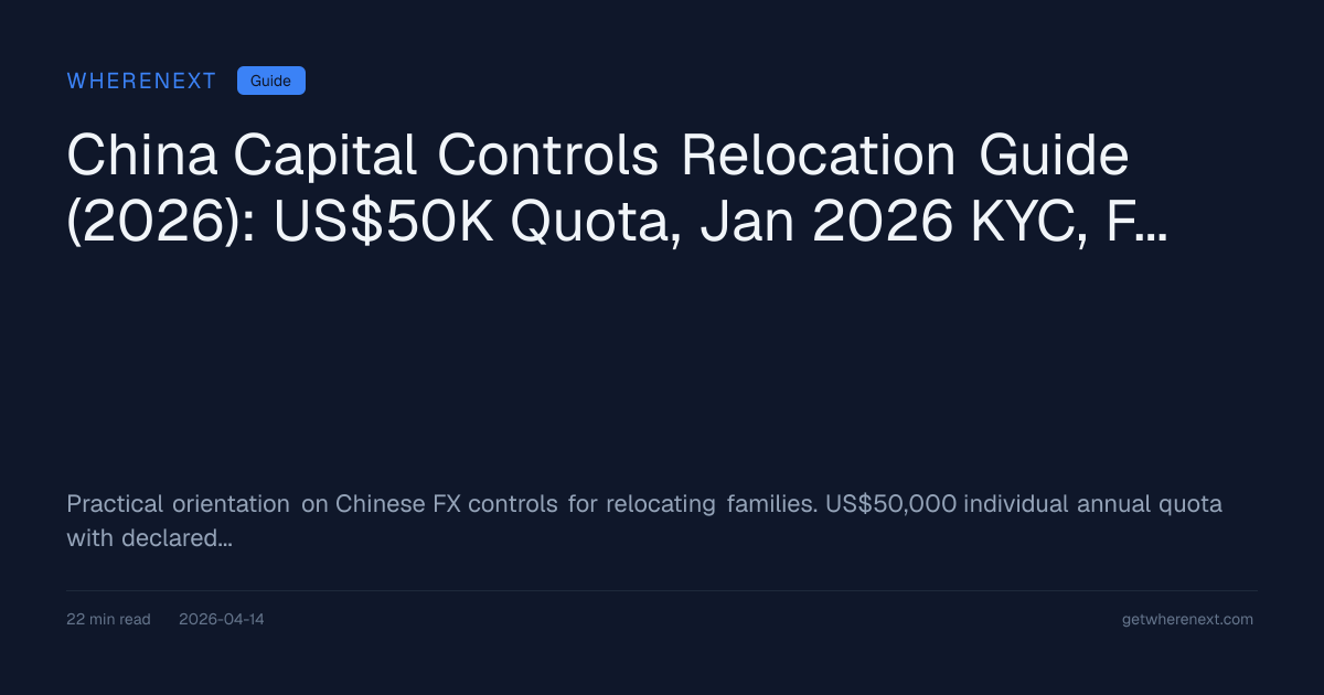 China Capital Controls for Emigration 2026 — FX Quota, KYC Changes ...